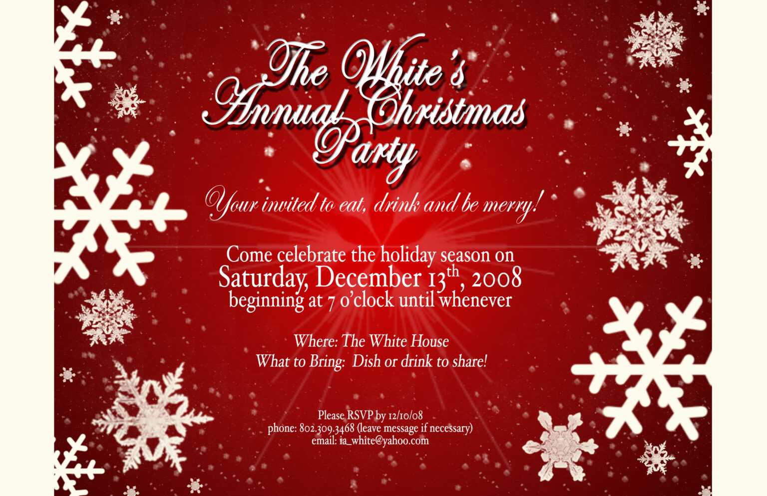 Free Christmas Invitation Templates For Word